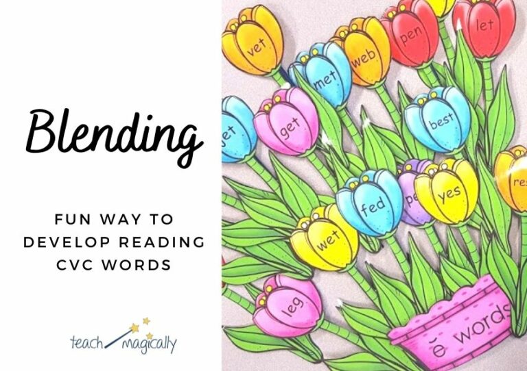 How to Develop Blending by Reading Spring Flowers - Teach Magically